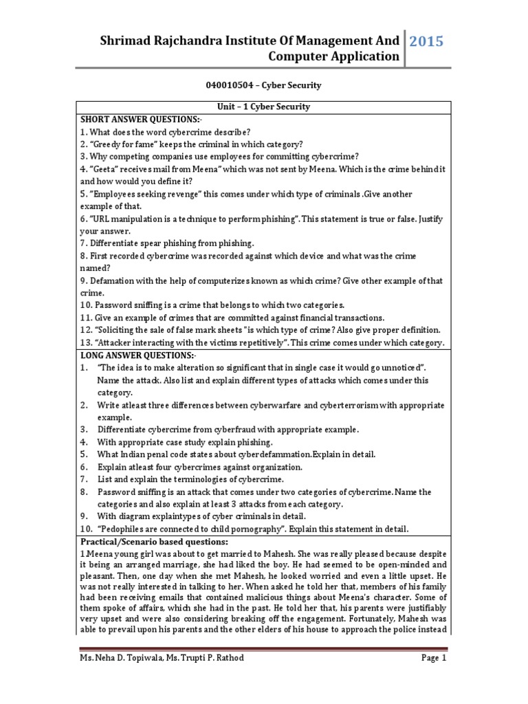 Cyber Forensics MCQ | PDF | Denial Of Service Attack | Computer Forensics