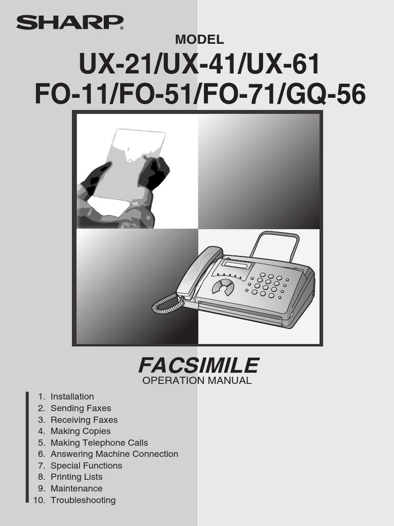 Setup and Operation Guide for Sharp Facsimile Machines | PDF | Fax | Ac ...