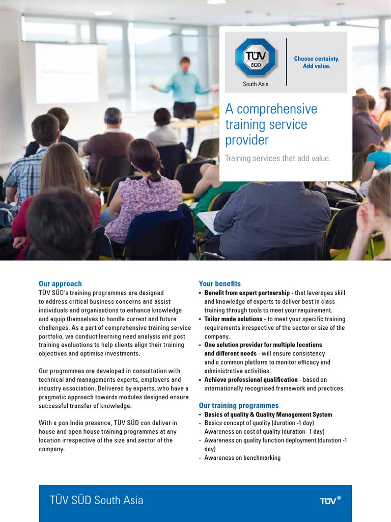 A Comprehensive Training Service Provider | PDF | Hazard Analysis And ...