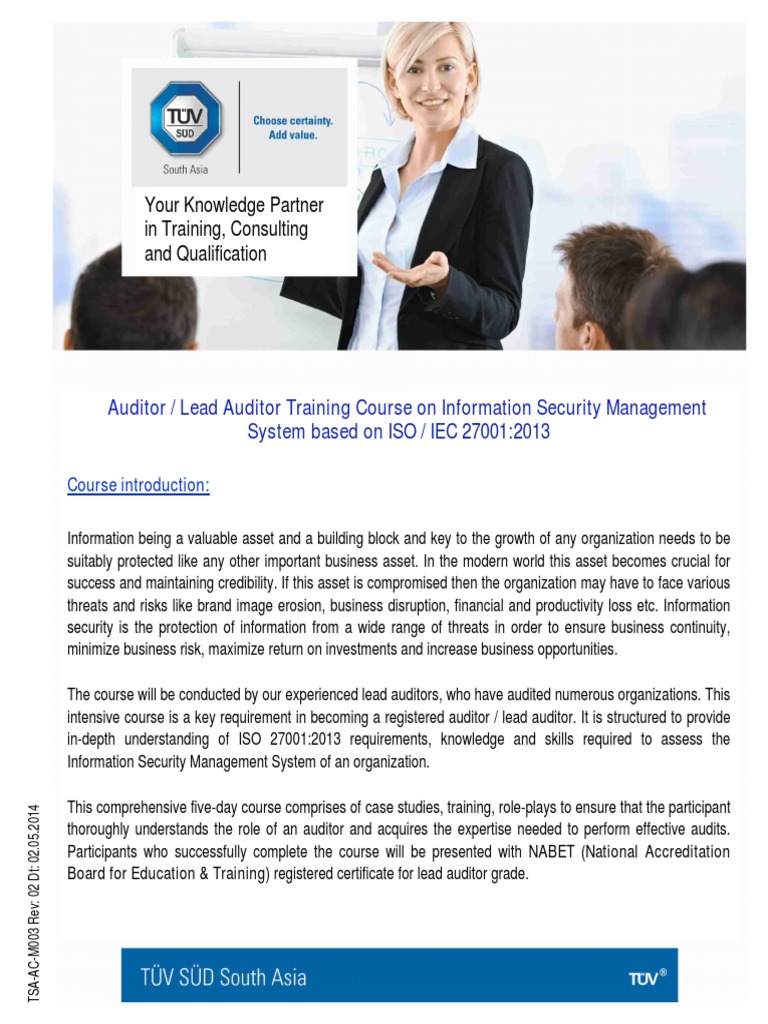 ISMS - Lead Auditor Training Course | PDF | Audit | Accounting And Audit