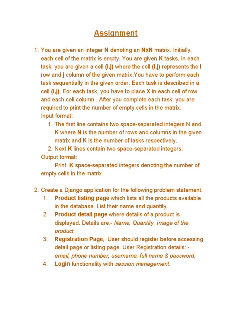 Backend Assignment | PDF