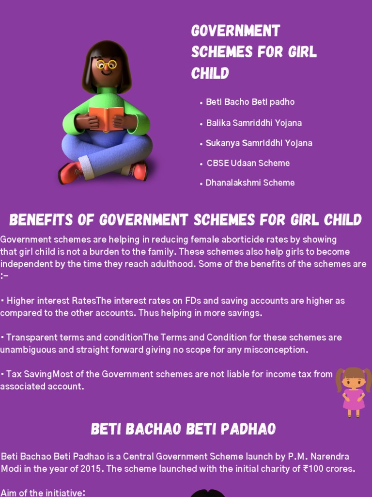 Government Schemes For Girl Child | PDF | Government | Further Education