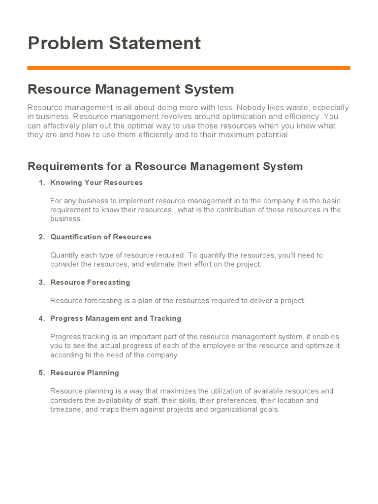 Essential Features of Resource Management | PDF