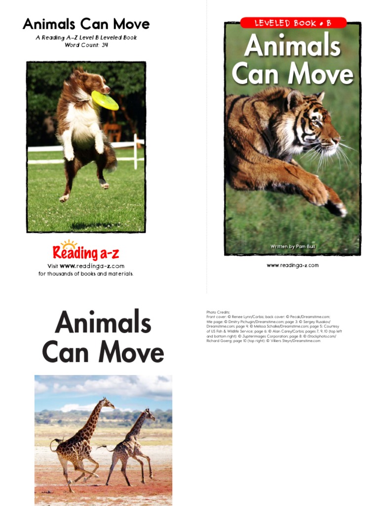 Animals Can Move - Printable Book PDF | PDF