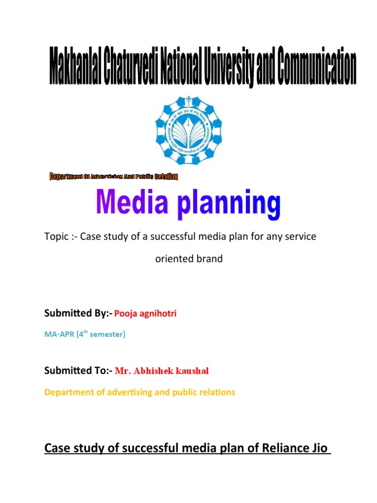 Case Study of Successful Media Plan of Reliance Jio | PDF | Information ...