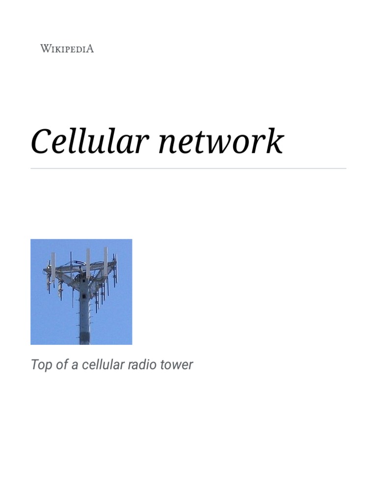 Overview of Cellular Networks | PDF | Cellular Network | Channel Access ...