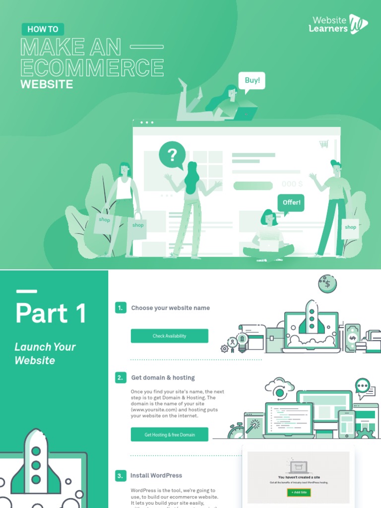 Ecommerce PDF Guide WebsiteLearners PDF | PDF | Word Press | Software