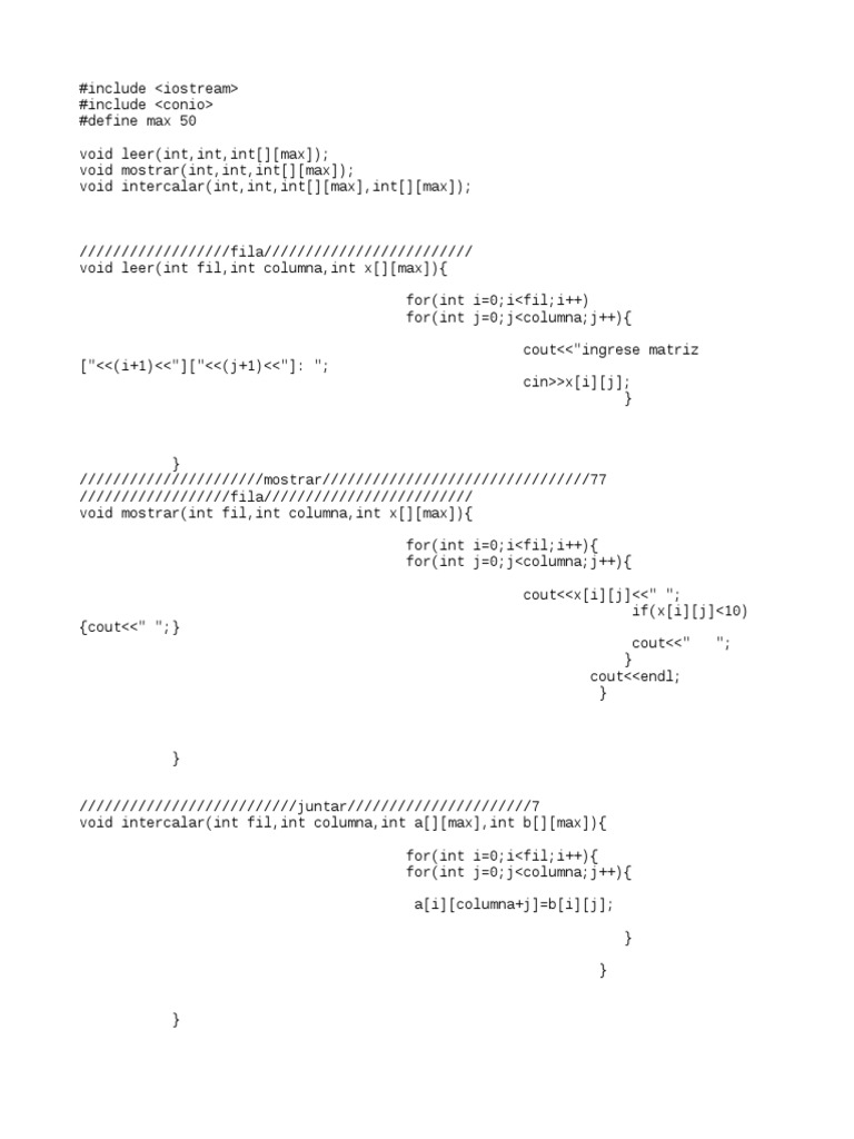 Unir 2 Matrices | PDF