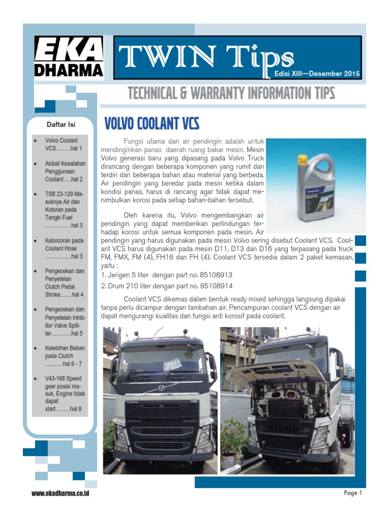 Volvo Technical Tips PDF | PDF