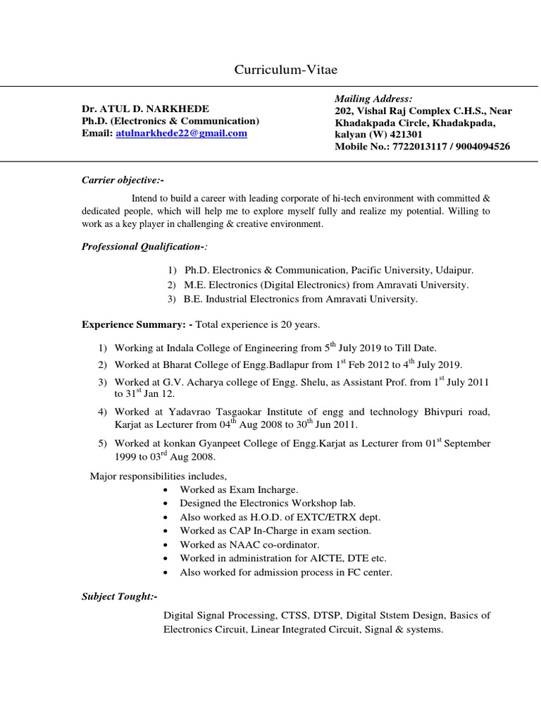Atul RESUME | PDF | Hardware Description Language | Internet Of Things