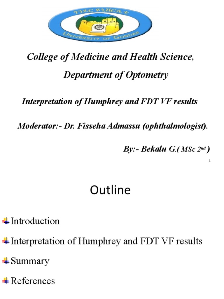 FDT and Humphrey VF Interpretation Guide | PDF | Sensitivity And ...