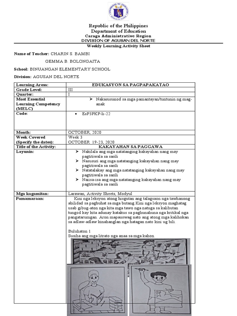 Week 3 Grade 3 Quarter 1 (Sample) | PDF