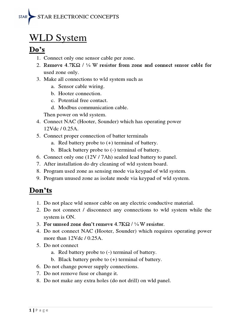 WLD System Installation Guide | PDF | Science & Mathematics ...