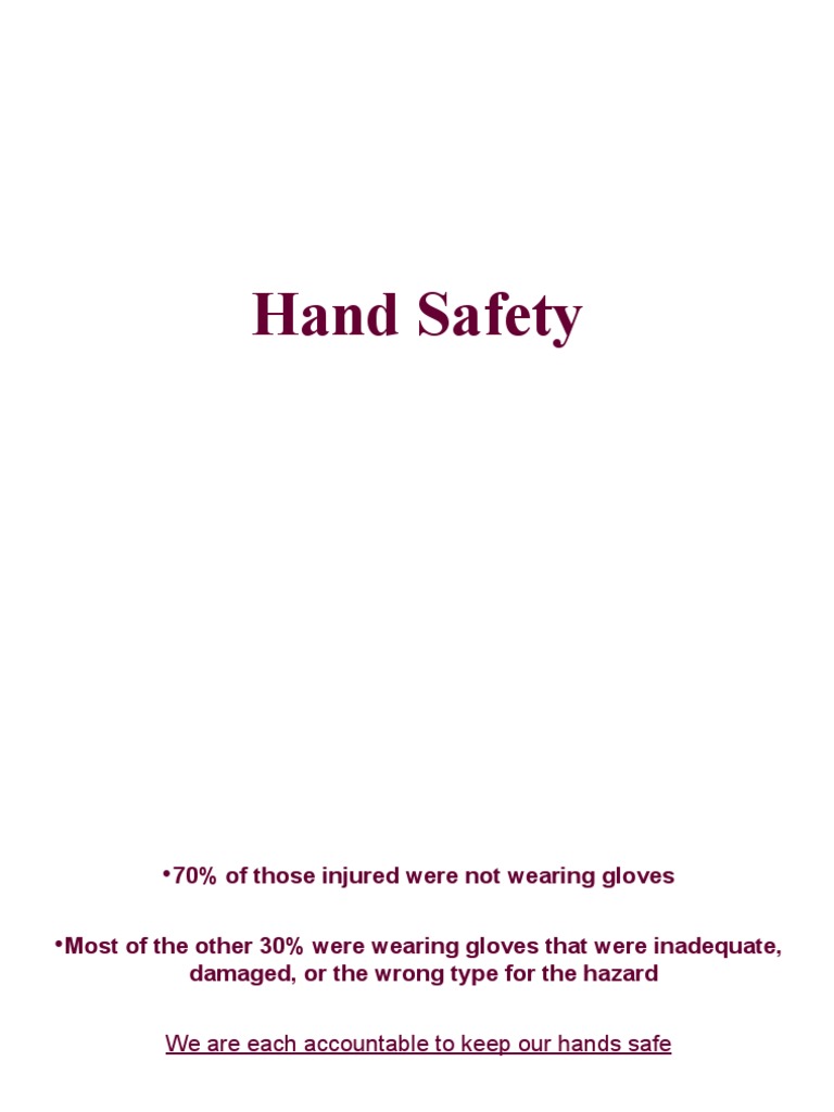 Hand Safety 1 | PDF | Glove | Personal Protective Equipment