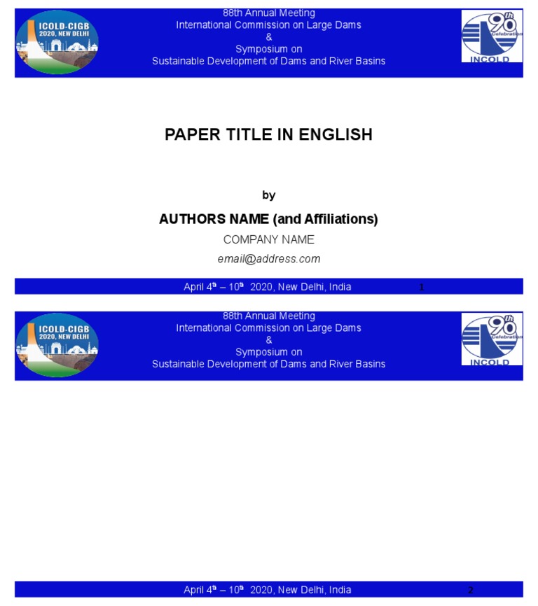 Paper Title in English: AUTHORS NAME (And Affiliations) | PDF