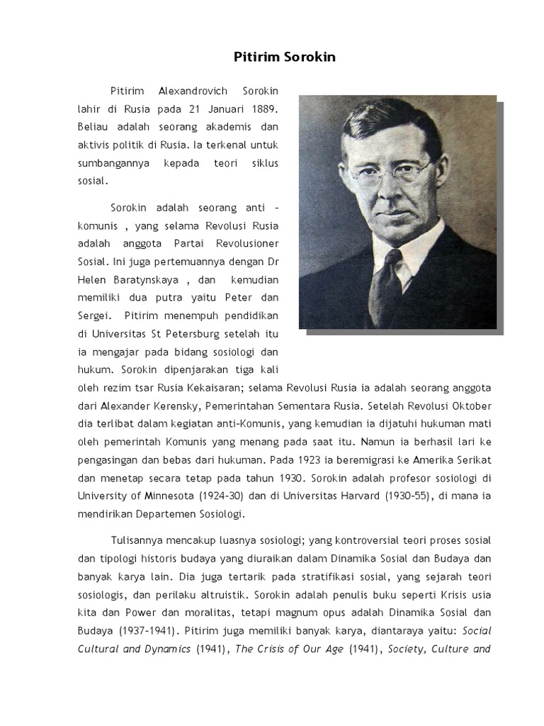 Pitirim Sorokin | PDF