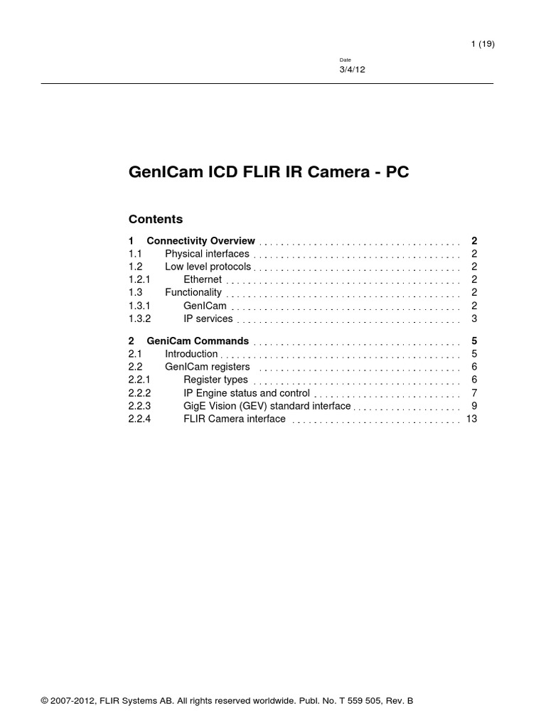 GenICam ICD FLIR Camera | PDF | Ip Address | String (Computer Science)