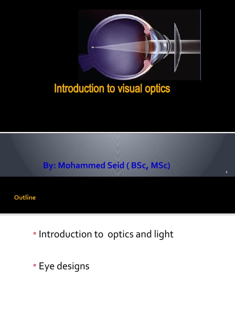 Visual Optics 1,2....... | PDF | Eye | Optics