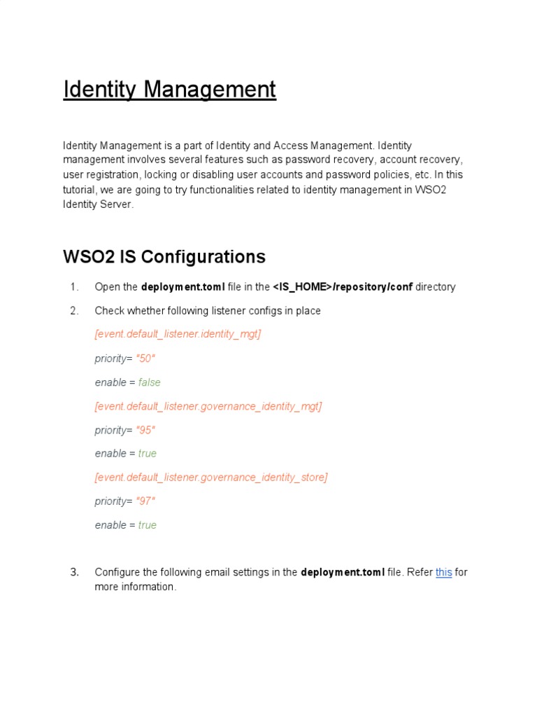 WSO2 Identity Server Guide | PDF | Password | User (Computing)