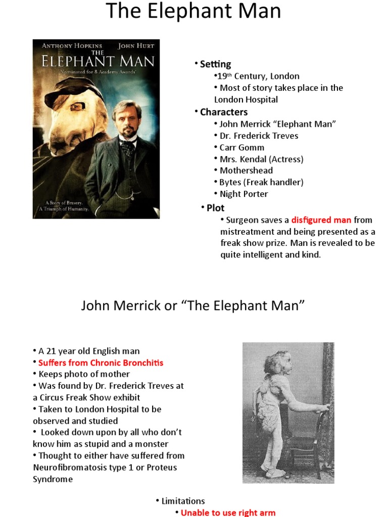 The Life of John Merrick: The Elephant Man | PDF | Diseases And ...