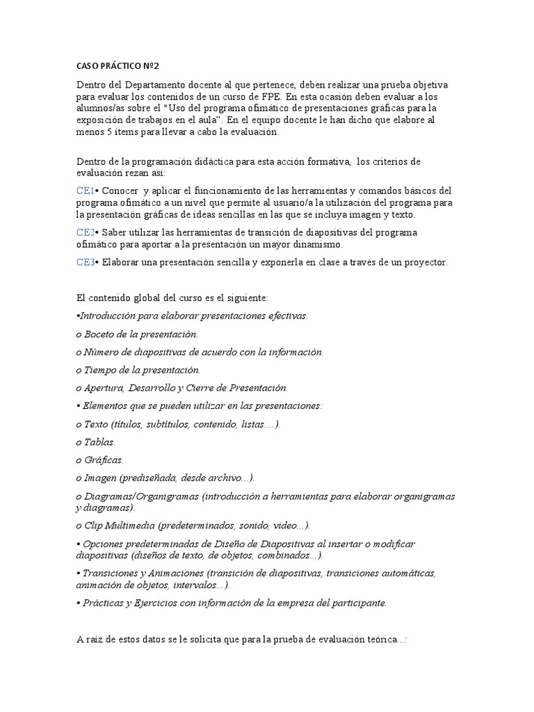 Evaluación del Uso de Presentaciones Gráficas | PDF | Programa de ...