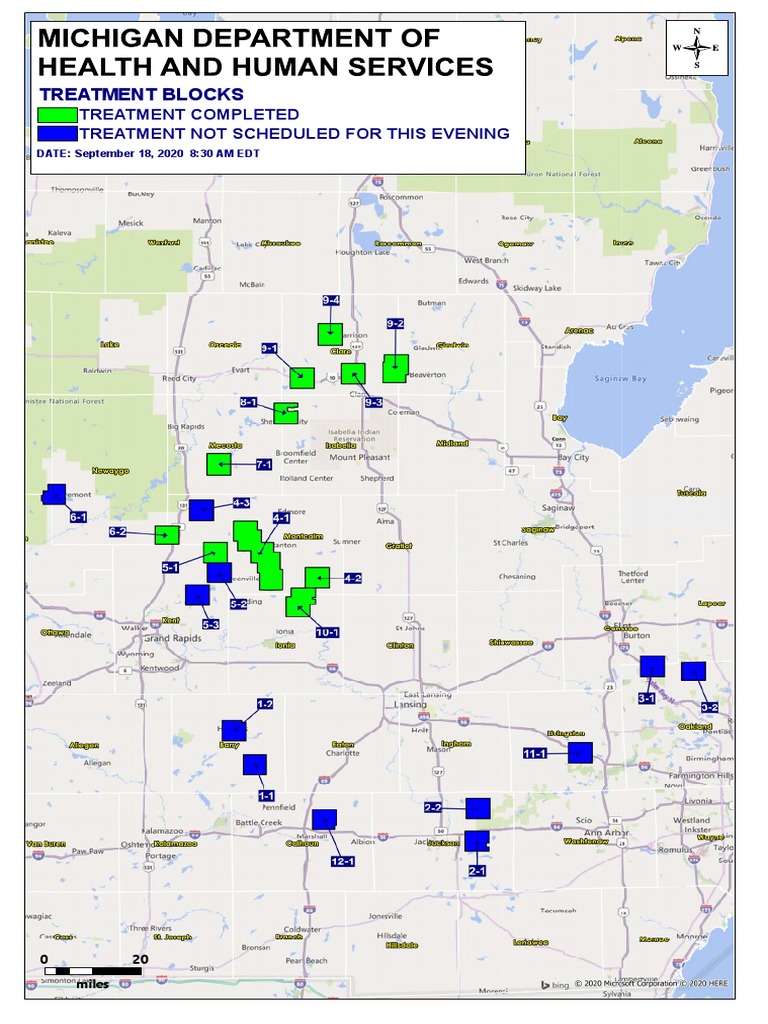 Michigan EEE Treatment Map | PDF