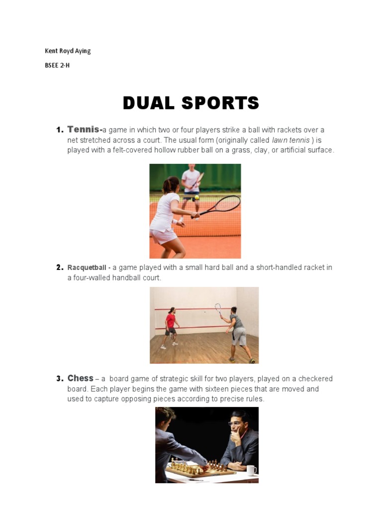 Dual Sports: Tennis | PDF
