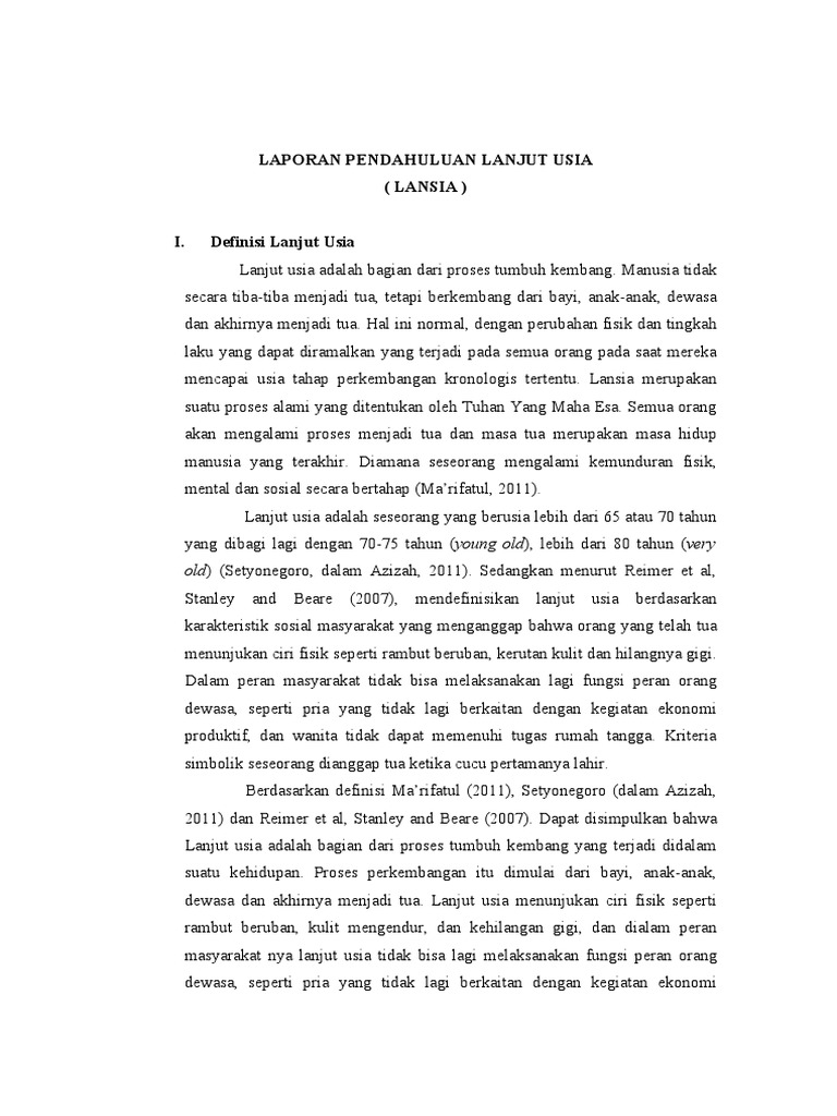 Pemahaman dan Tantangan Lansia | PDF | Pengembangan Diri | Sains & Matematika