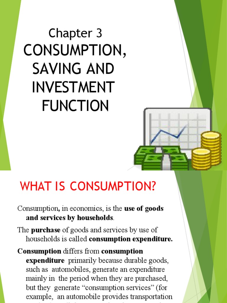Lec 3 Consumption Saving Investment | PDF | Saving | Interest