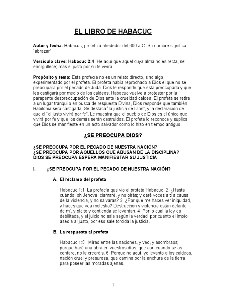Fe y Justicia en Habacuc | PDF | Creencia religiosa y doctrina | Biblia