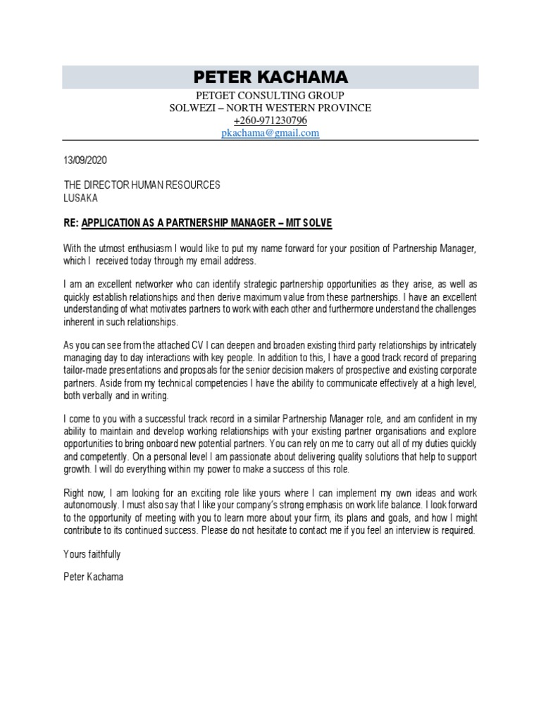 Partnership Manager Application | PDF