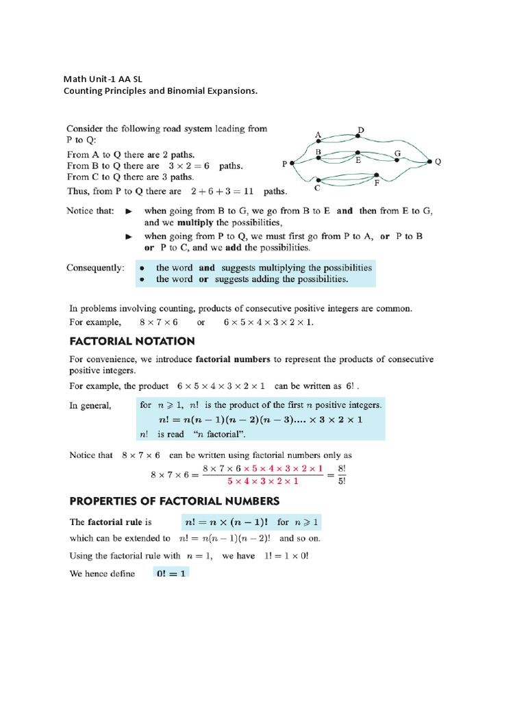 Counting Principles Aa SL Binomial | PDF