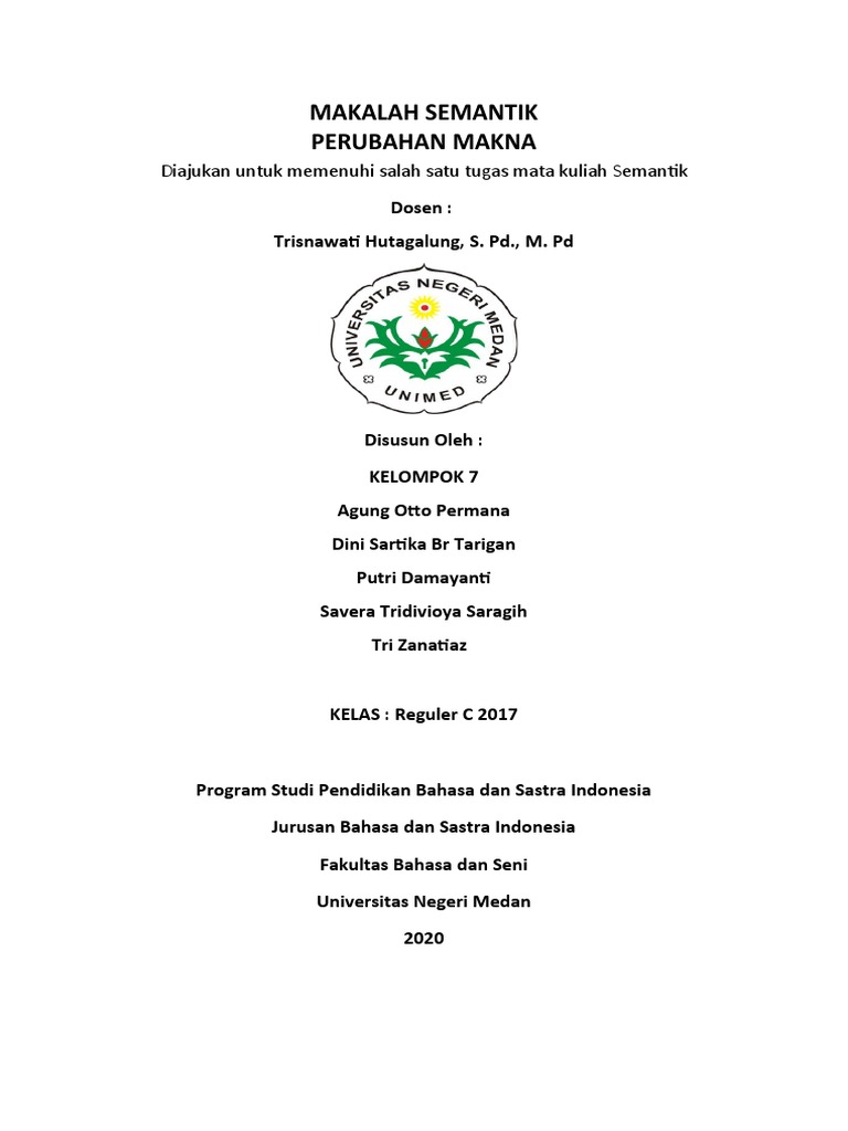 Makalah Perubahan Makna | PDF | Kajian Bahasa Asing