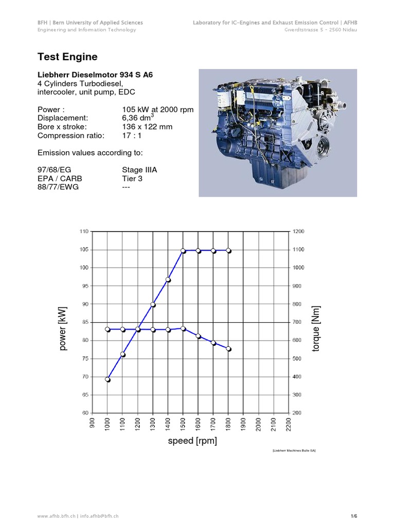 Engine Liebherr D934S PDF | PDF | Exhaust Gas | Particulates