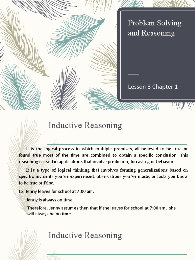 Problem Solving and Reasoning Techniques | PDF | Deductive Reasoning | Reason