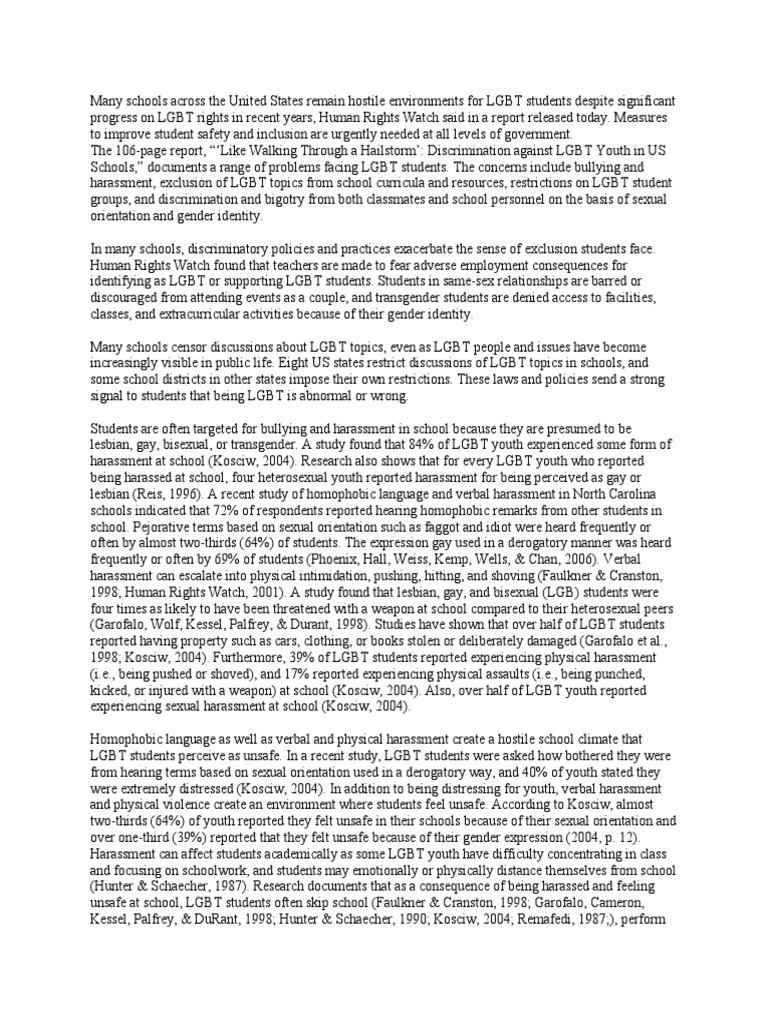 Gender Discrimination RRL | PDF | Lgbt | LGBTQIA+ Studies