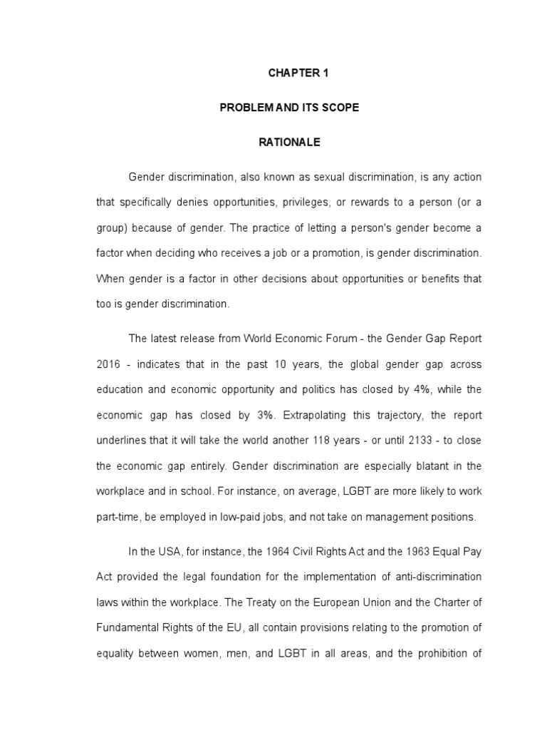 Gender Discrimination Research | PDF | Discrimination | Homosexuality