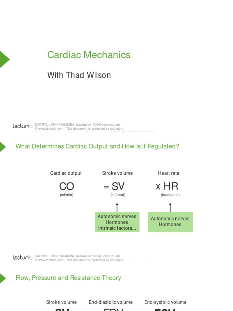Cardiac Mechanics: With Thad Wilson | PDF | Human Anatomy ...
