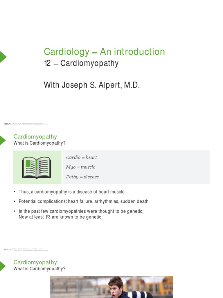 Cardiology An Introduction: 12 Cardiomyopathy With Joseph S. Alpert, M ...