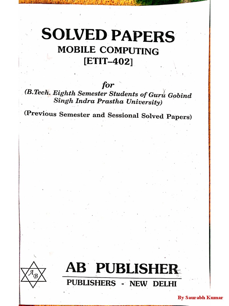 Mobile Computing - Akash - 8th Sem PDF | PDF