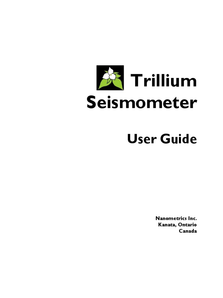 Trillium Seismometer: User Guide | PDF | Polystyrene | Concrete