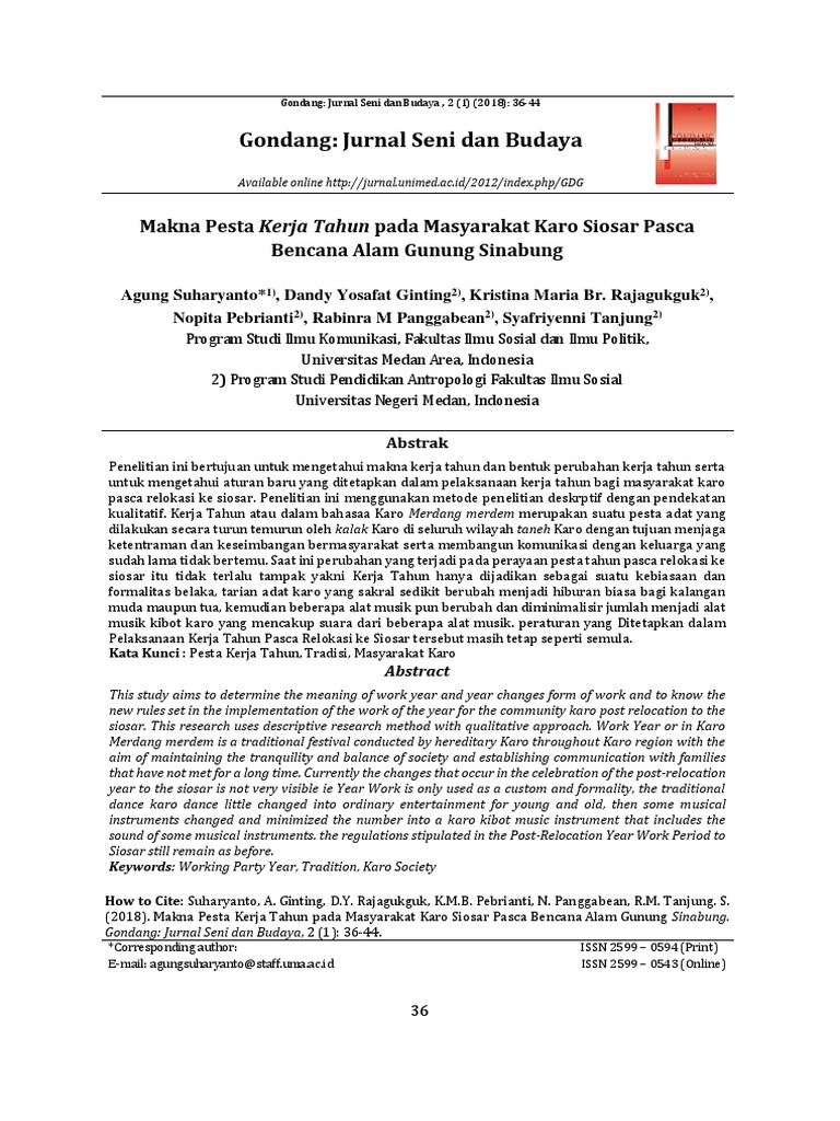 Tradisi Kerja Tahun Karo Siosar | PDF | Ilmu Sosial | Agama & Spiritualitas