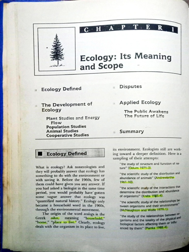 Ecology-Introduction (Reading Material) PDF | PDF | Ecology | Natural ...
