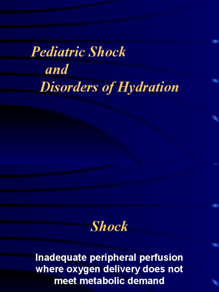 Pediatric Shock | PDF | Shock (Circulatory) | Dehydration