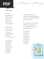 Caged Bird Poem Worksheet For Grade 10 | PDF