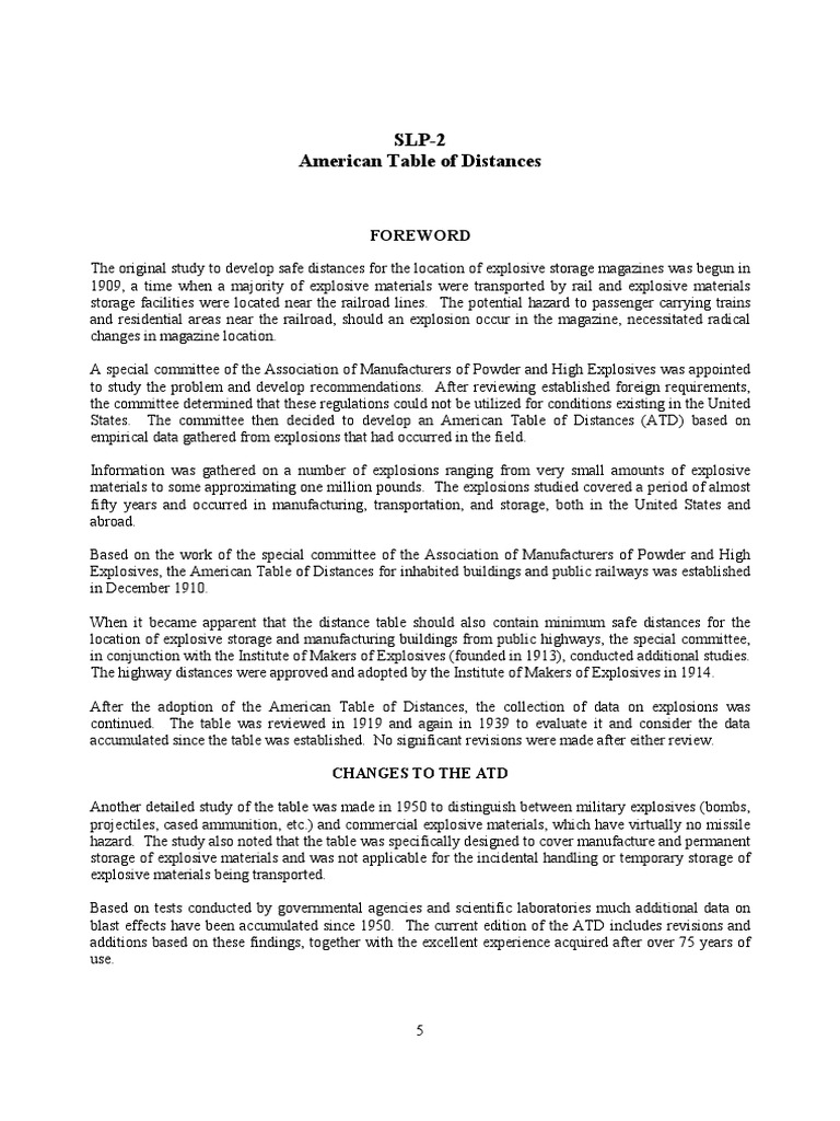 SLP-2 American Table of Distances: Foreword | PDF | Nature