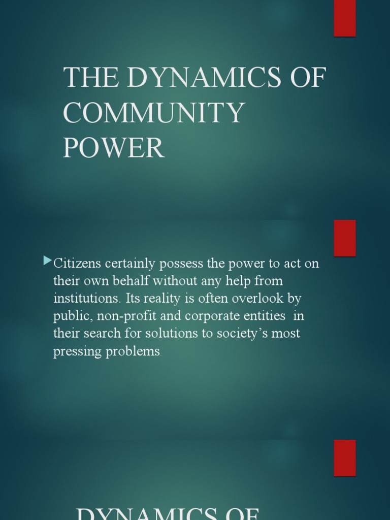 The Dynamics of Community Power | PDF | Community | Leadership