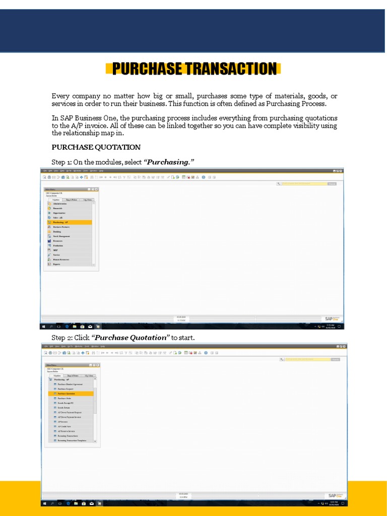 Purchase Transaction | PDF