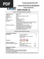 Sani-Chlor 12 Ficha Técnica | PDF | Agua | Medicina CLINICA