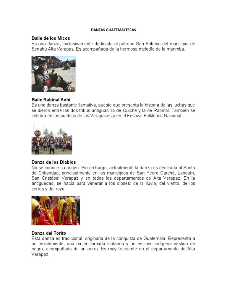 Danzas Guatemaltecas Pdf Bailes Religión Y Creencia